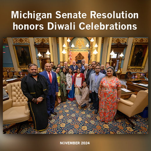 Michigan Senate resolution honors Diwali Celebrations