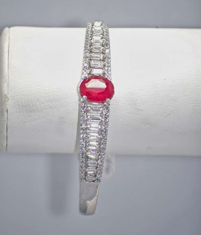 Oval Ruby Stone Bracelet | Buy Oval Ruby Stone Bracelet Online at Best ...